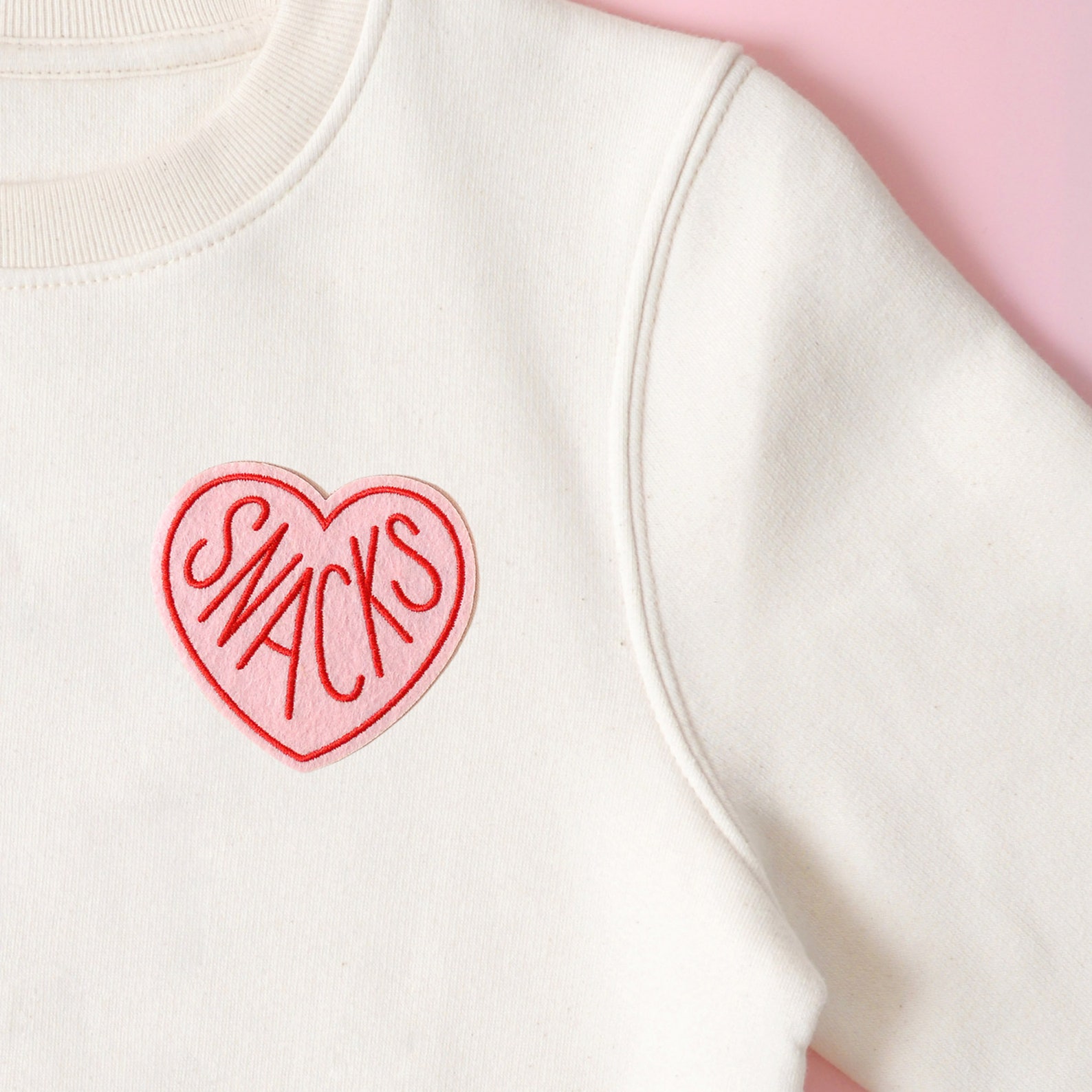 Snacks Embroidered Patch | Iron-on or Sew-on Patch | Fun Appliqué Badge ...