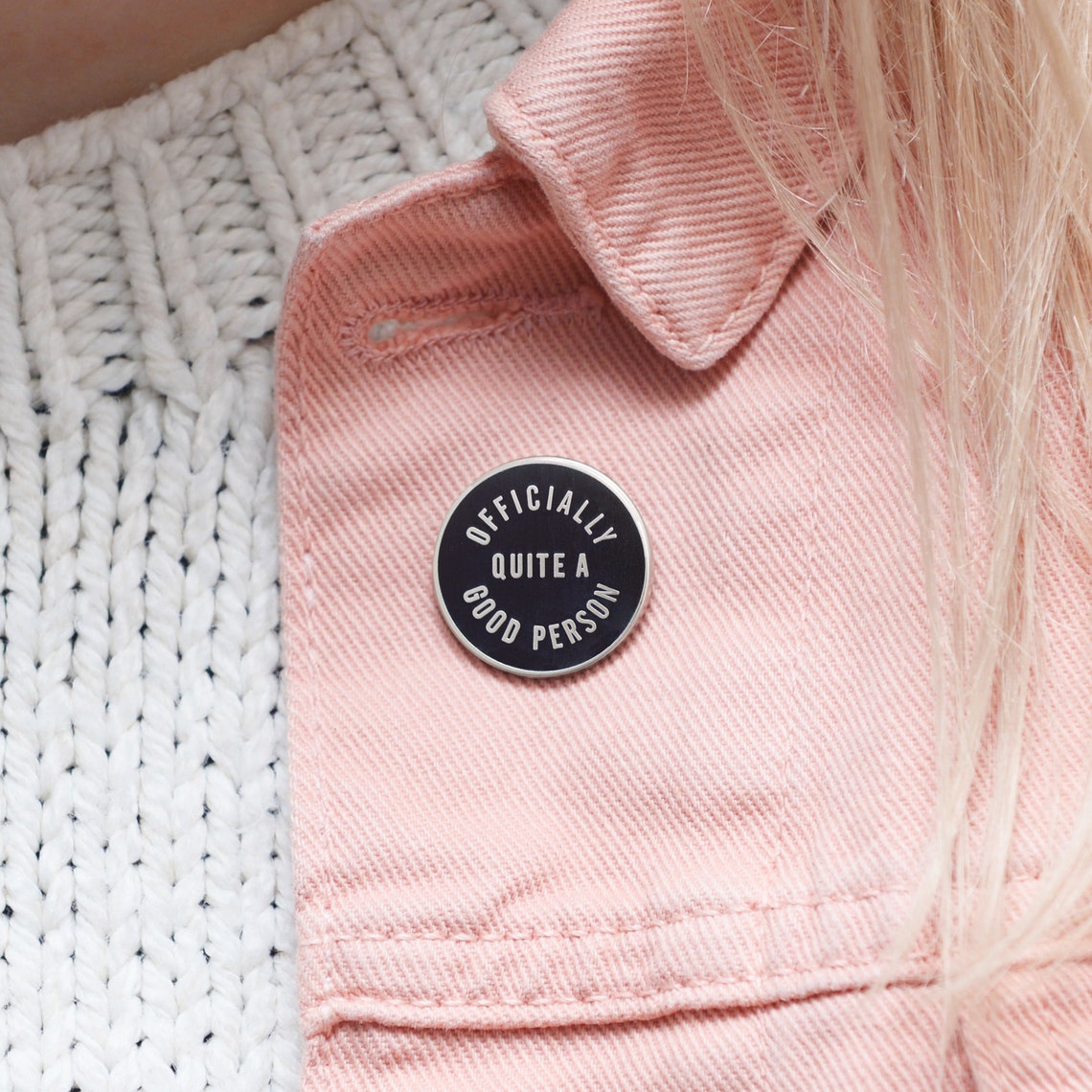 Officially Quite a Good Person Hard Enamel Pin | Feel-good Lapel Pin ...