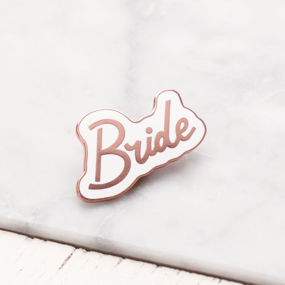 Bride Enamel Pin Wedding Pin Hen Party Badge Bachelorette Pin Hard ...