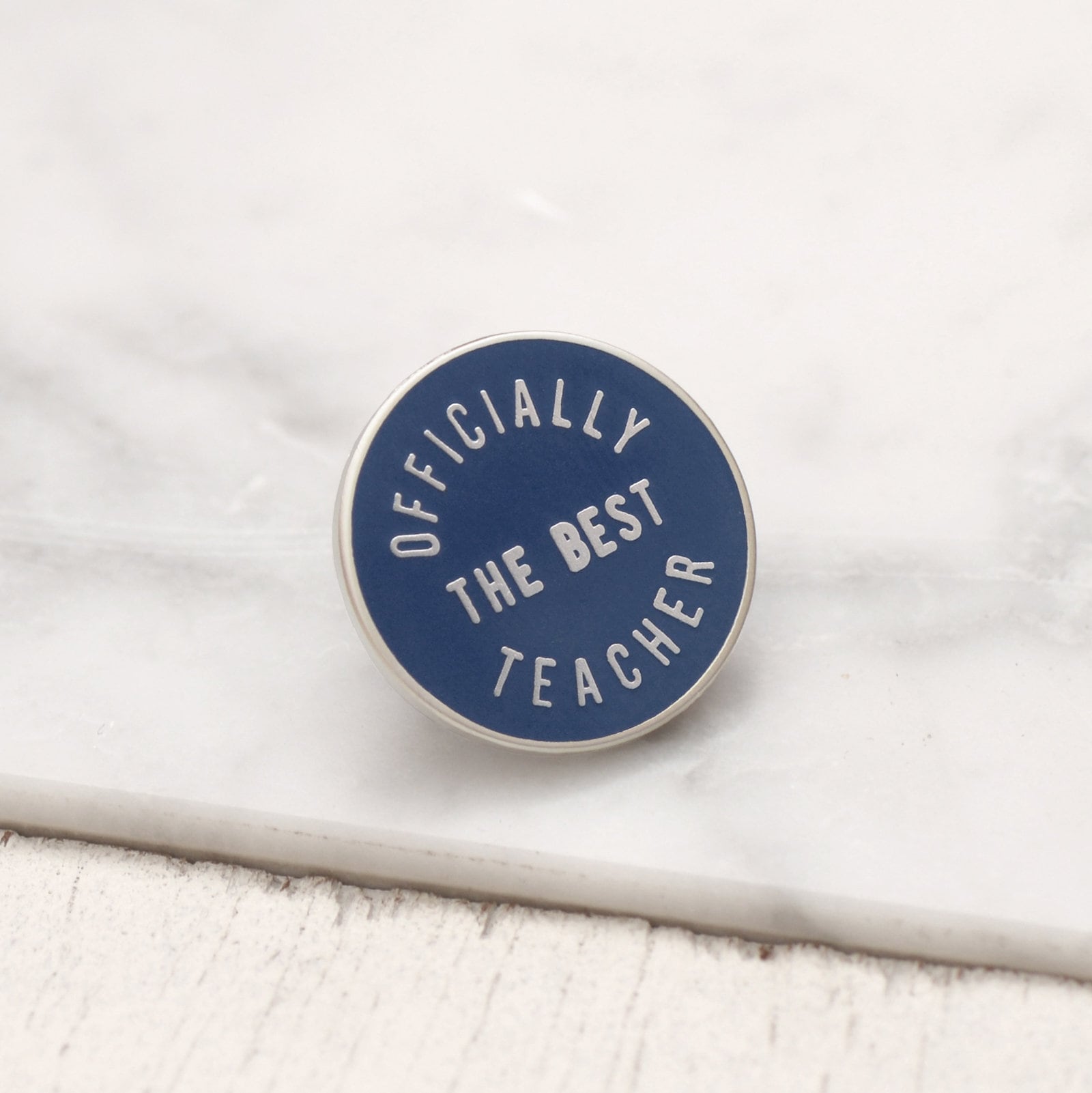Officially the Best Teacher Pin Teacher Pin Gift for - Etsy UK