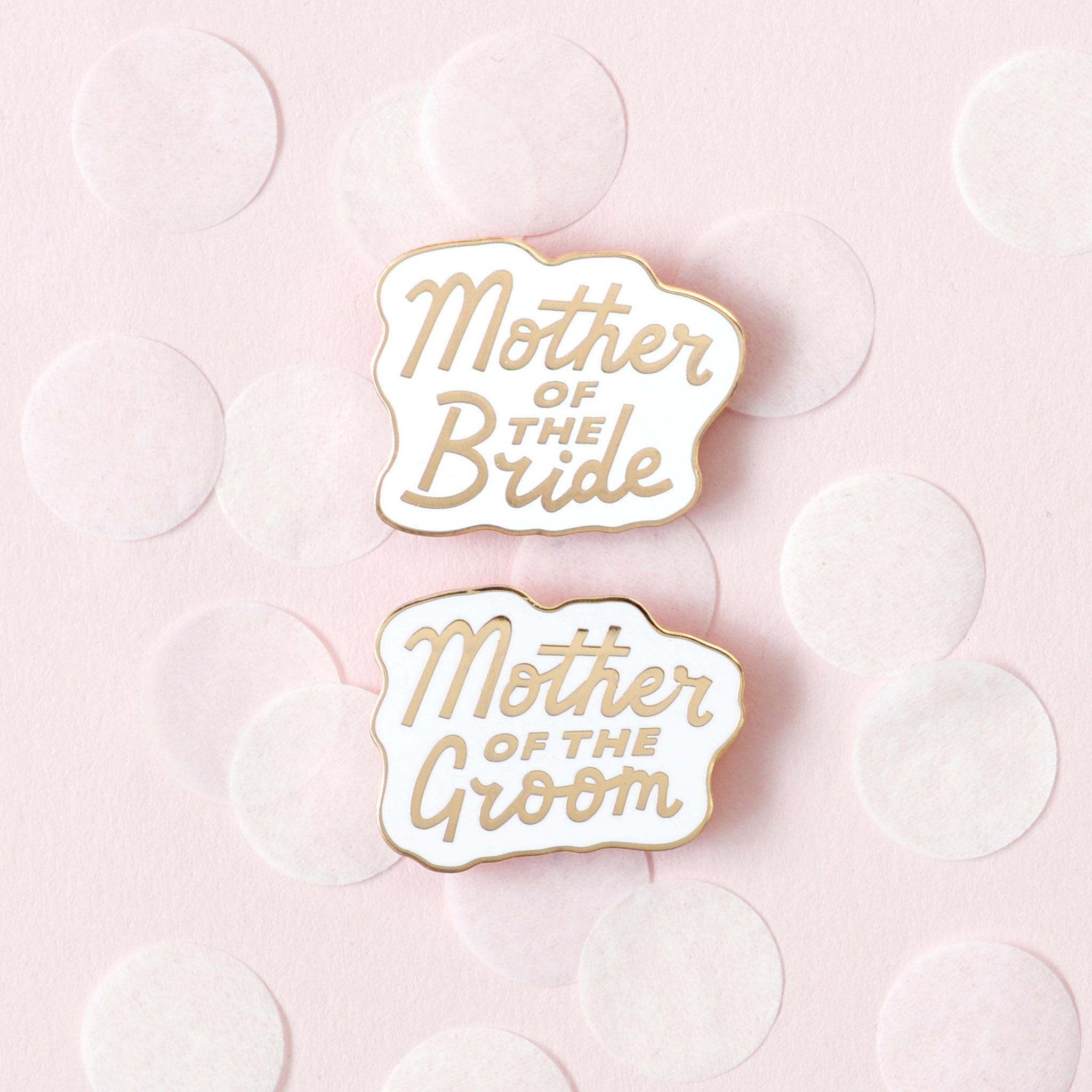 Mother of the Bride Hard Enamel Pin | Gold Wedding Lapel Pin | Hen ...
