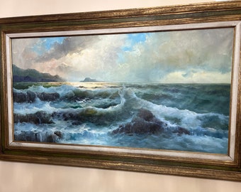 Vintage Sea Oil Painting - Etsy
