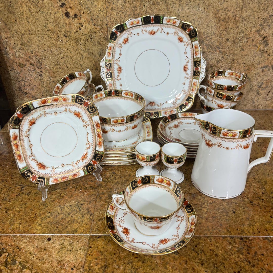 Antique Roslyn Imari Style China England Porcelain Breakfast Tea Set - Etsy