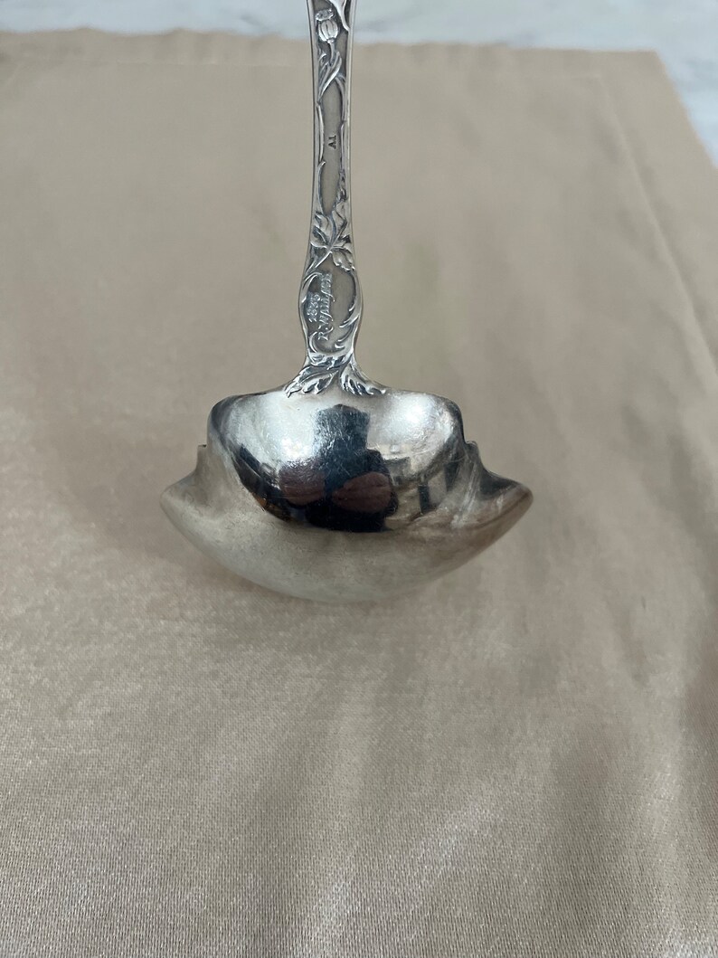 Antique 1835 Wallace Floral Pattern Silverplate Gravy Ladle - Etsy