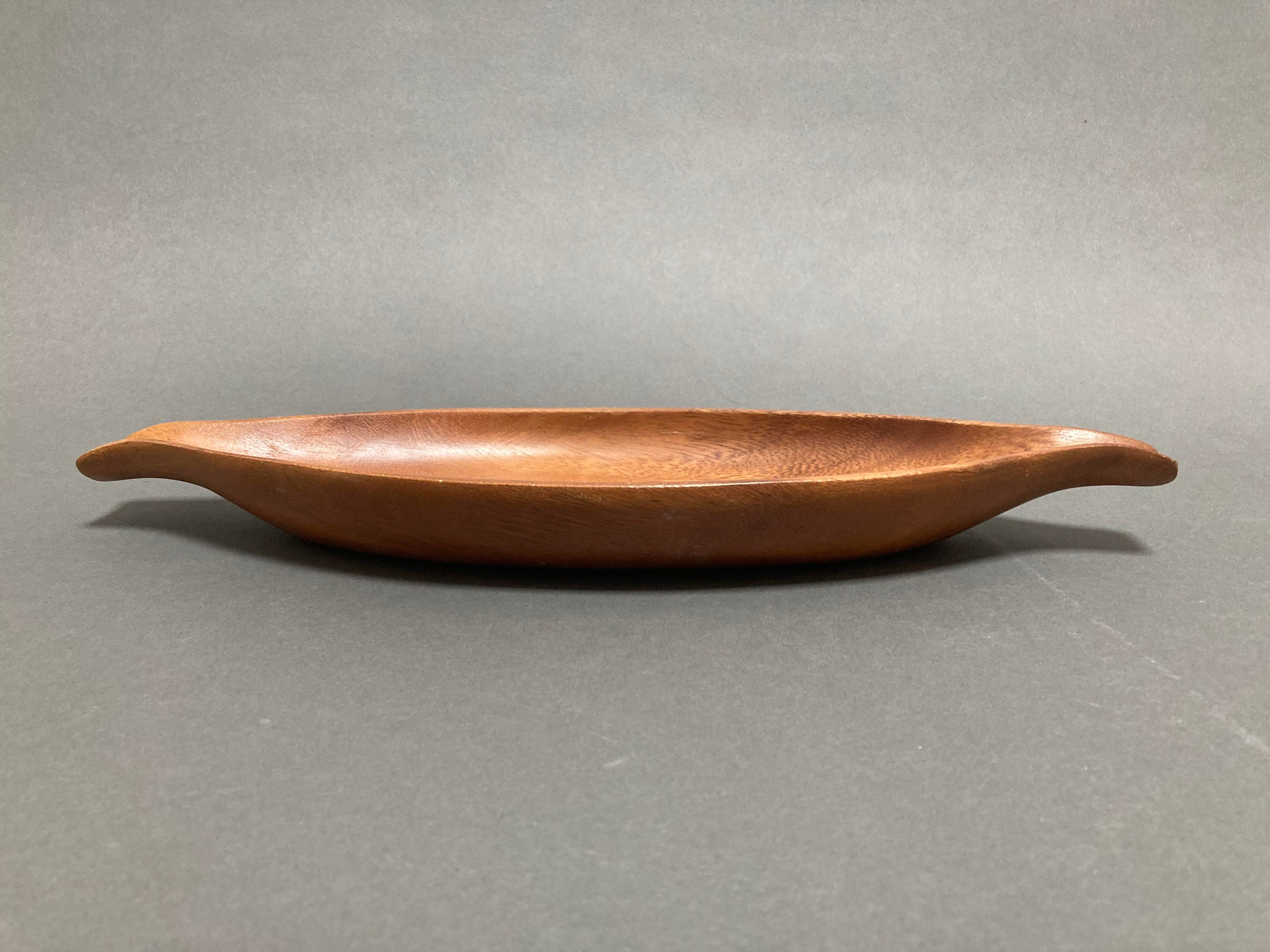 Vintage Leilani Hand Crafted Monkey Pod Wood Tray Dish, Long Serving ...