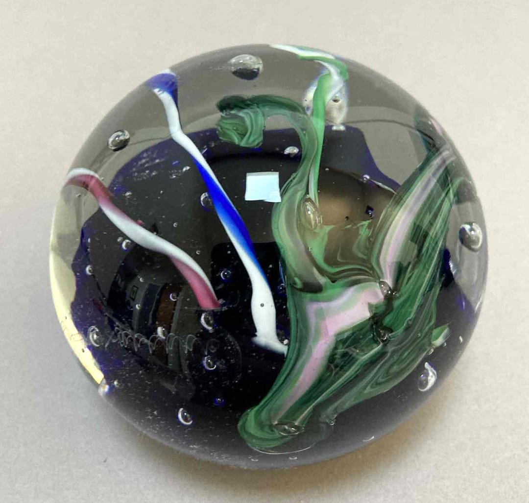 Art Glass Paperweight Signed David Mckown '16 - Etsy