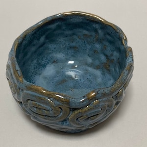 Hand Built Glazed Coil Swirl Art Pottery Bowl, Signed - Etsy