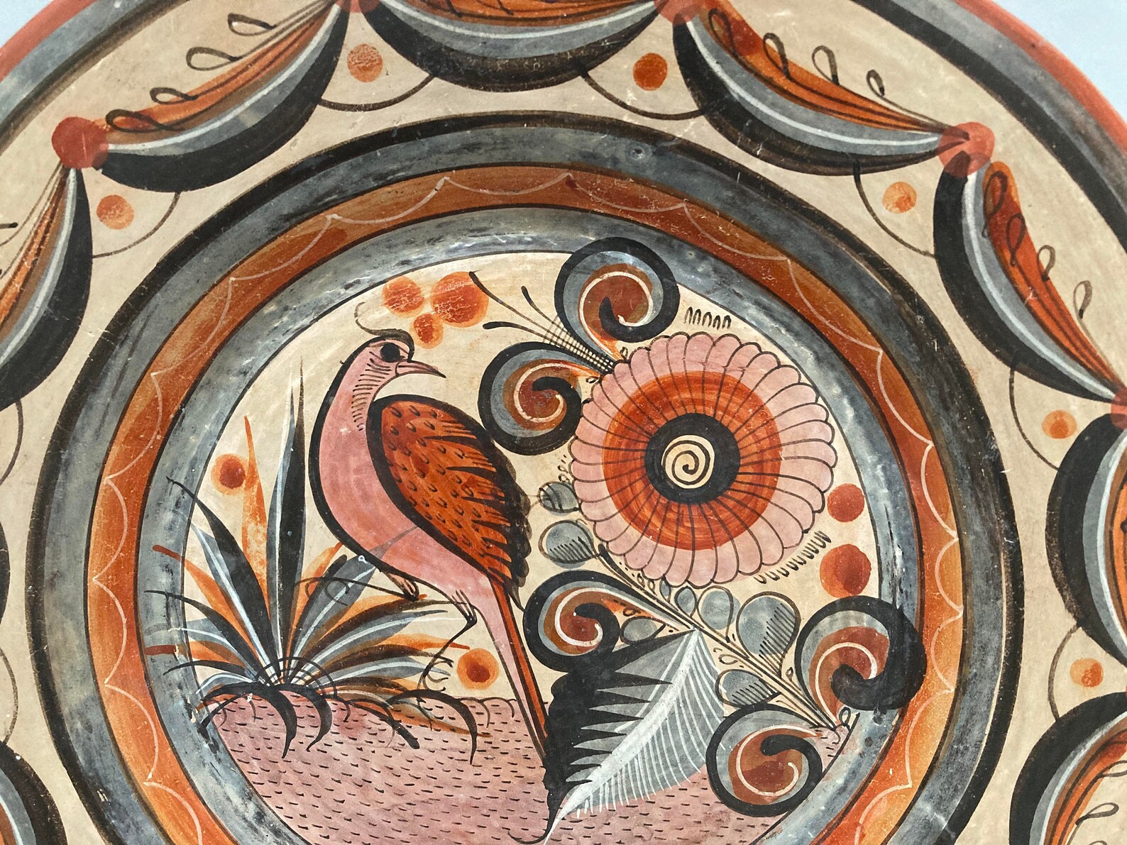 Vintage 1950s Tonala Hand Painted Burnished Pottery Display - Etsy