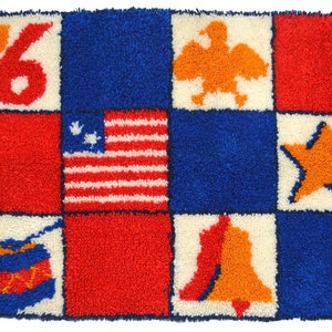 For Sale: Vintage 1976 Bicentennial Patriotic Latch Hook Shag Rug ...