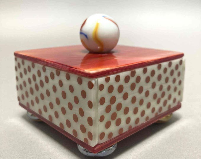 Stunning and Rare Mark Lewanski and Mary Simcox Art Glass Box Jewelry ...