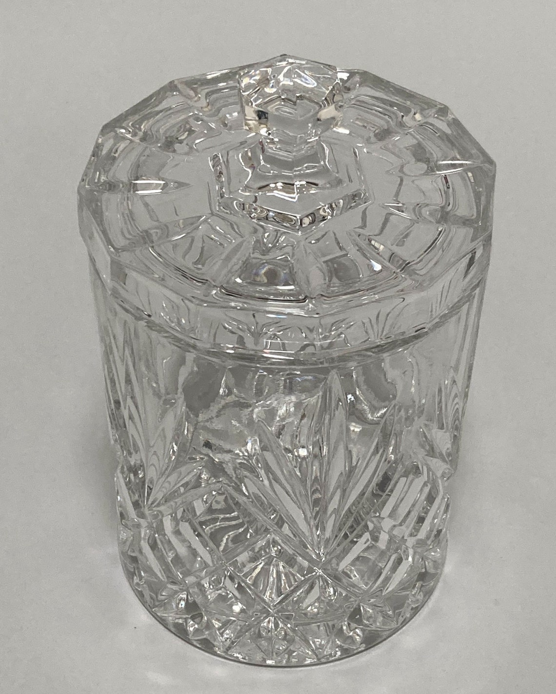 Bohemia Crystal Canister With Lid Ice Bucket Biscuit Jar | Etsy