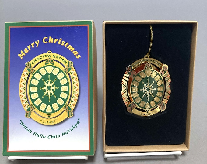 Choctaw Nation Luksi Turtle Christmas Ornament in Box - Etsy