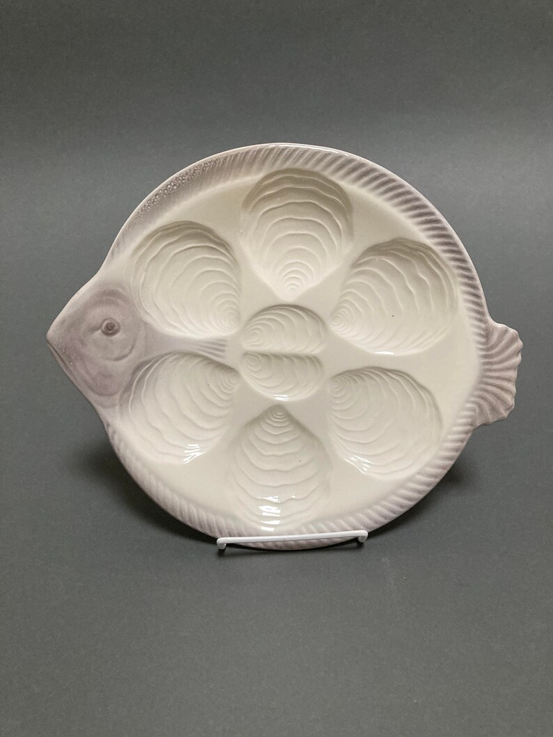 Four Vintage Fish Shaped Plates Including Two Oyster Plates - Etsy