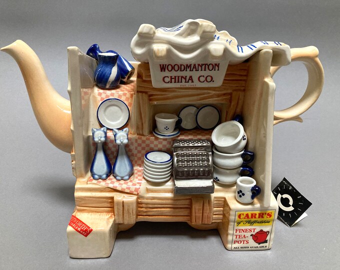 1993 Paul Cardew Woodmanton China Co. Whimsical Teapot England Signed ...