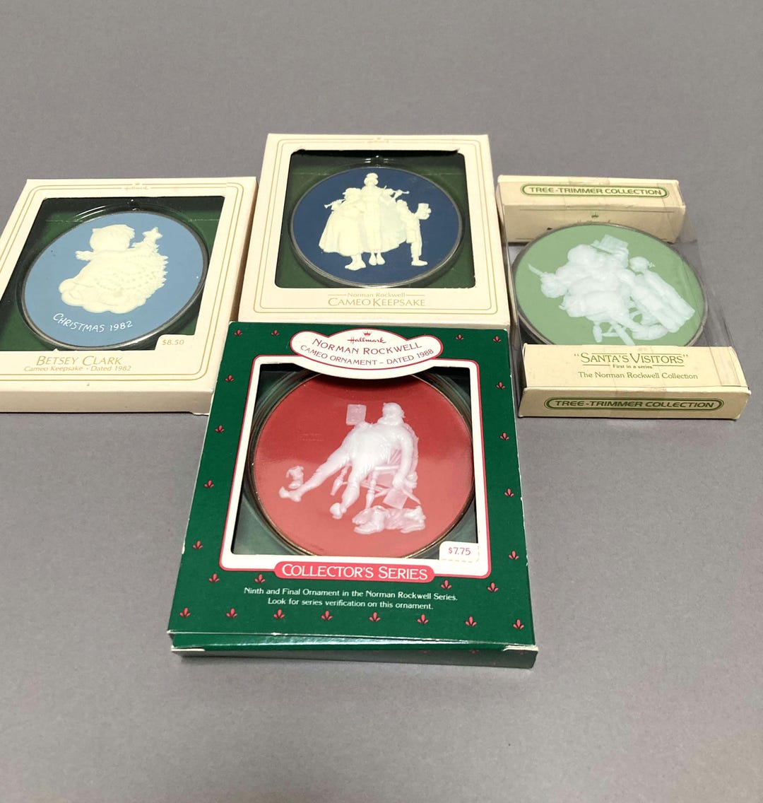 1980's Hallmark Collection of Cameo Keepsake Ornaments in Boxes - Etsy