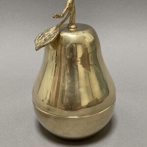 Vintage Two Piece Brass Trinket Box, Shiny Golden Pear - Etsy