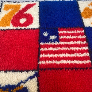 For Sale: Vintage 1976 Bicentennial Patriotic Latch Hook Shag Rug ...