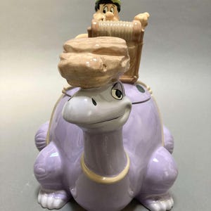 Fred Flintstone Brontosaurus Crane Operator Cookie Jar Ceramic 1997 in ...
