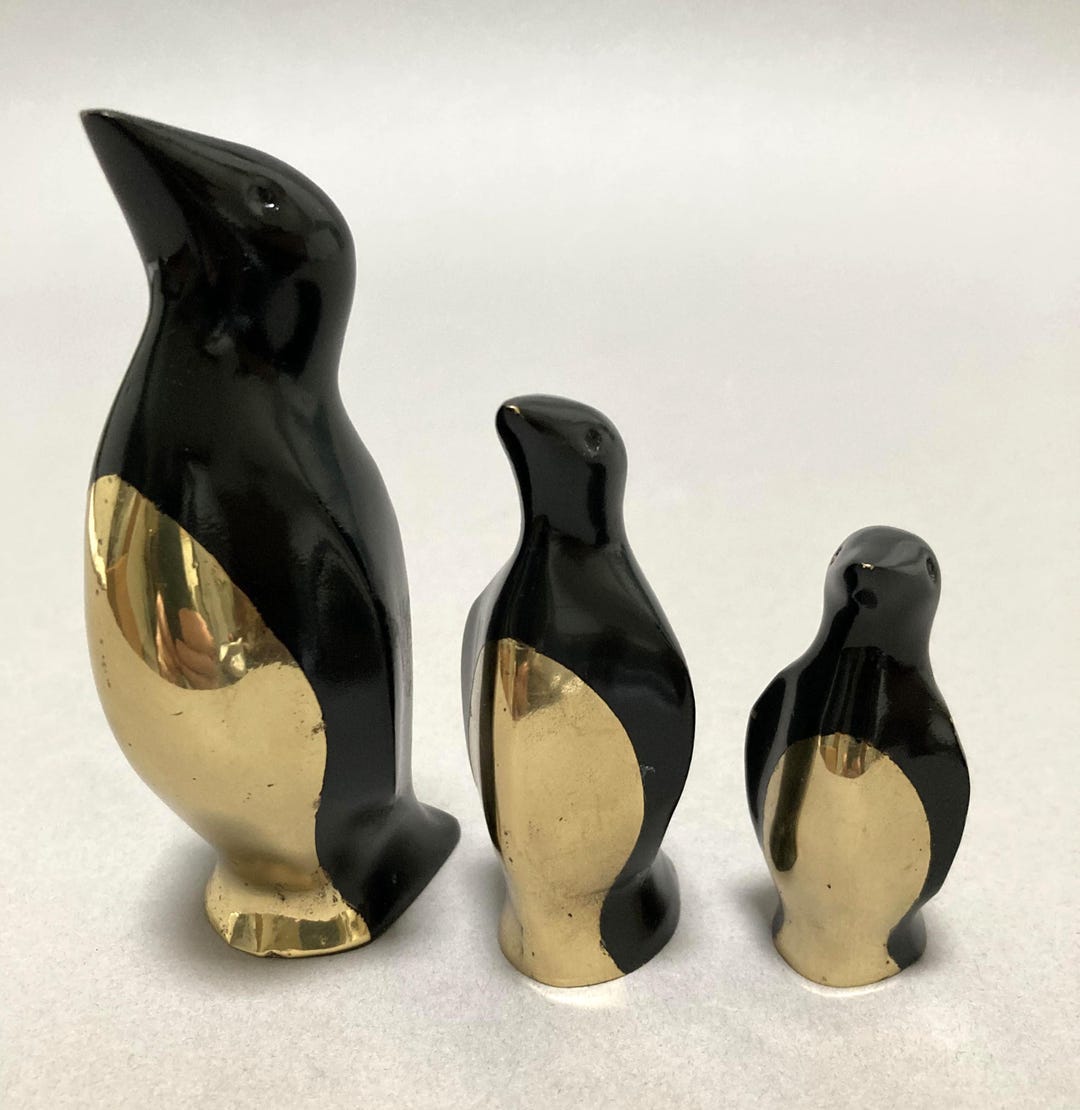 1940's Brass Penguin Family - Etsy