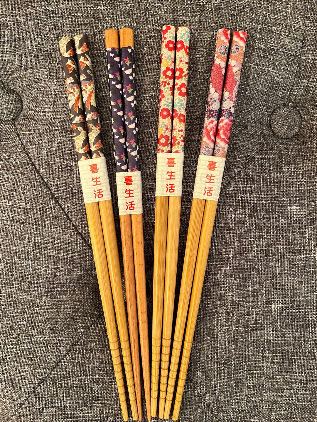 4 New Awesome Design Variations Japanese Chopsticks W/ Free Handmade ...