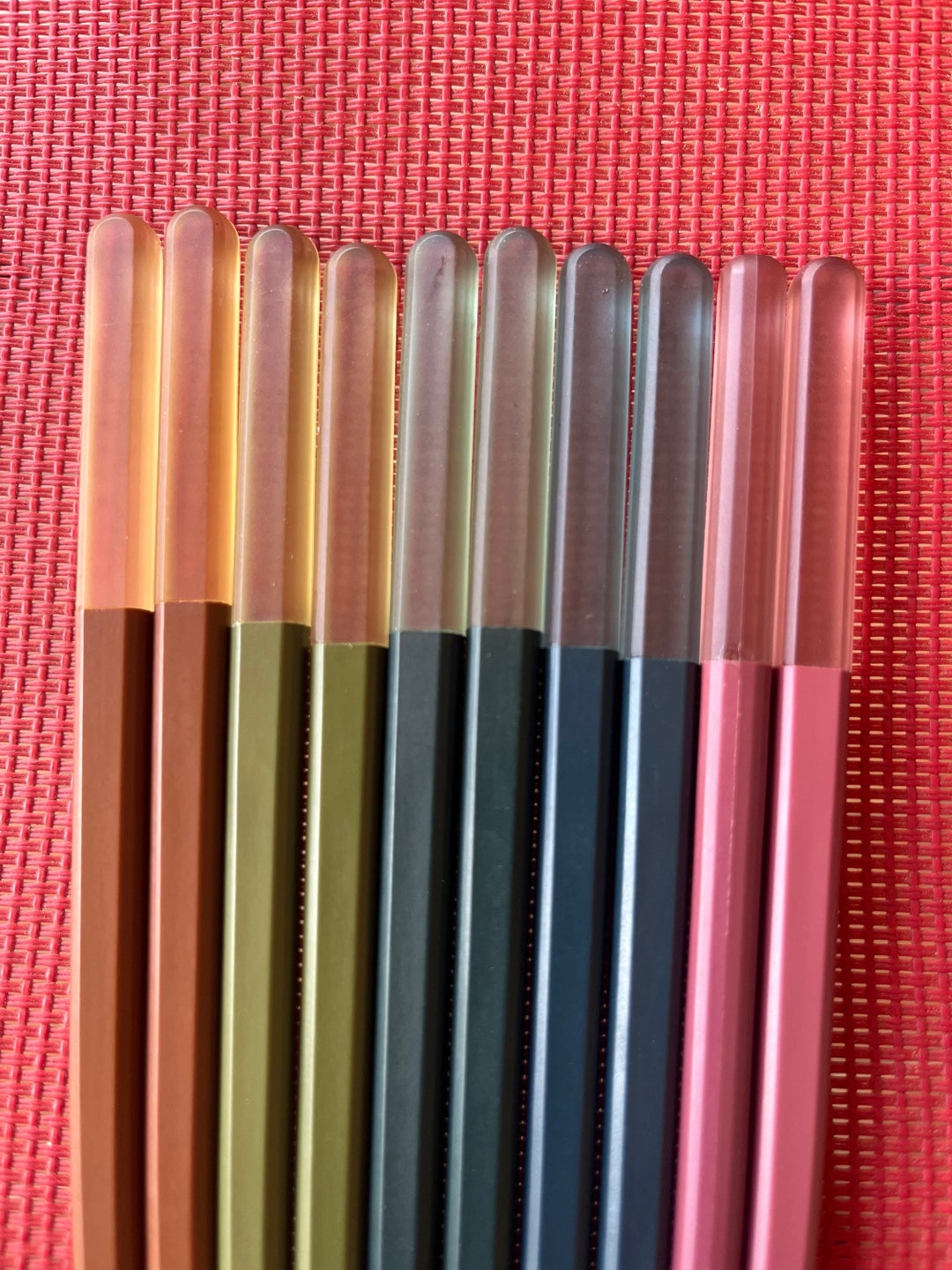 Japanese Opague 5 Color Variation Chopsticks W/free Silk Holder - Etsy