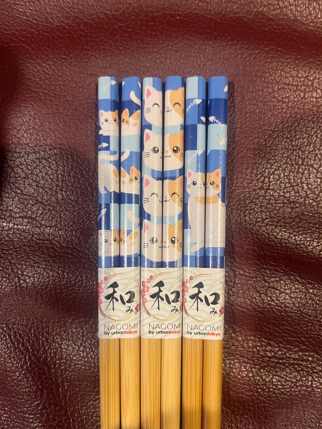 Happy Cats Japanese Chopsticks W/ 3 Design Variations W/free Handmade ...