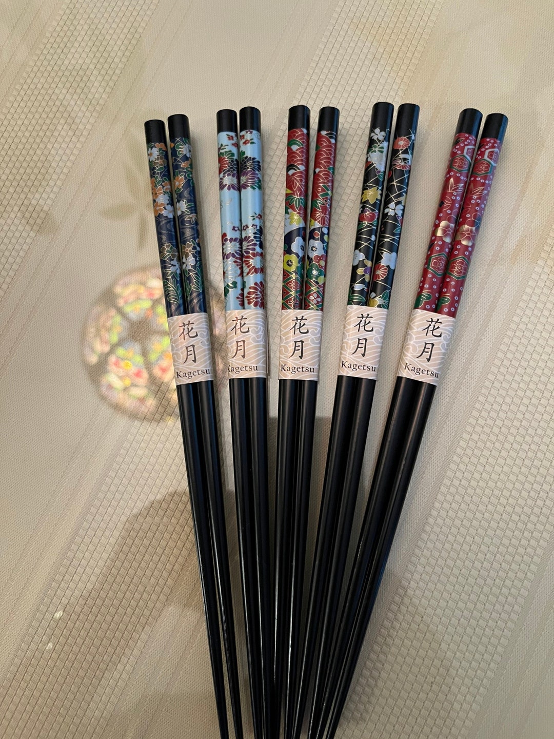 5 Design Variations Japanese Awesome Pretty Flowers Chopsticks With ...