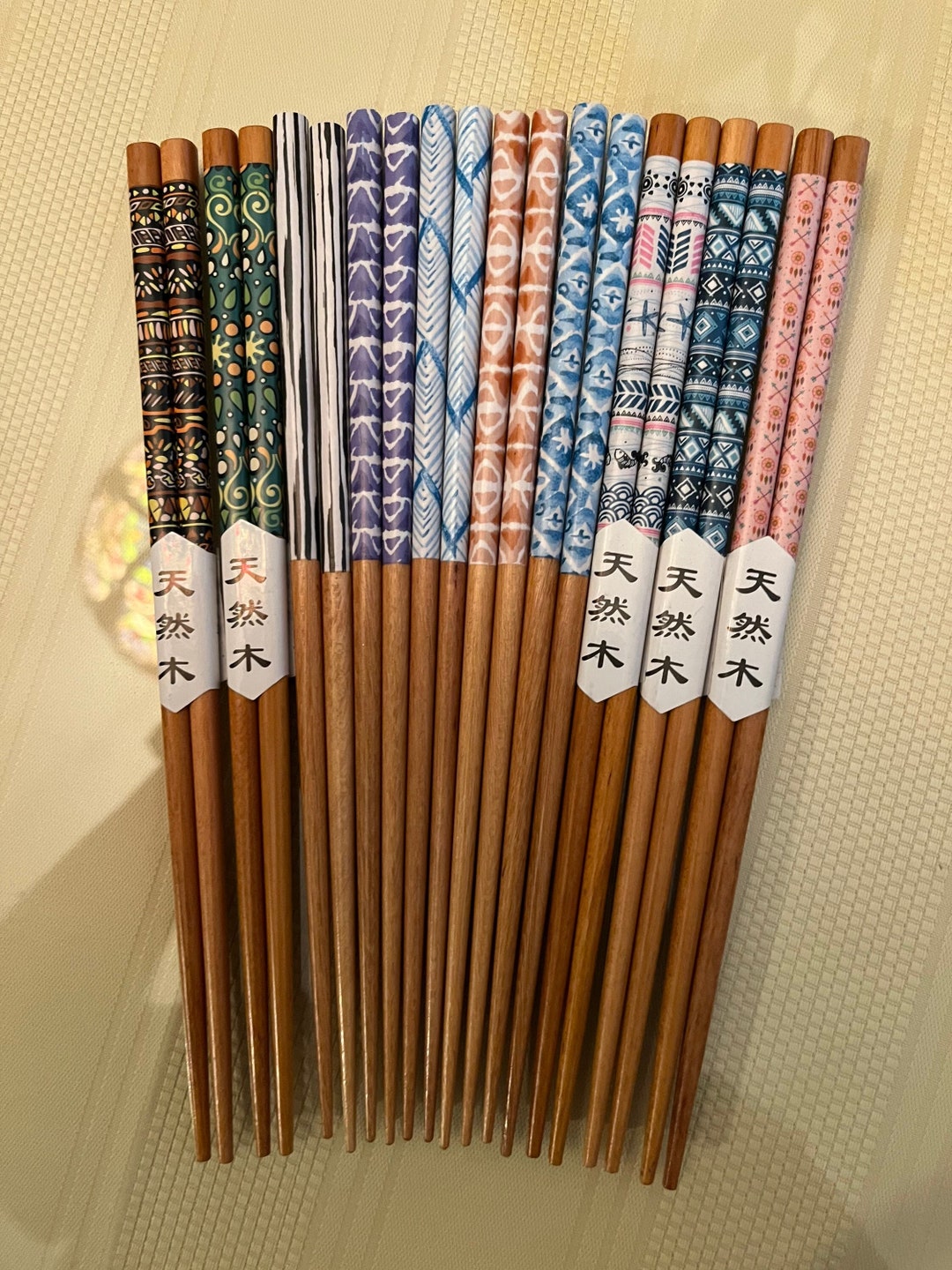 10 Design Variations --japanese Chopsticks With Free Handmade Silk ...
