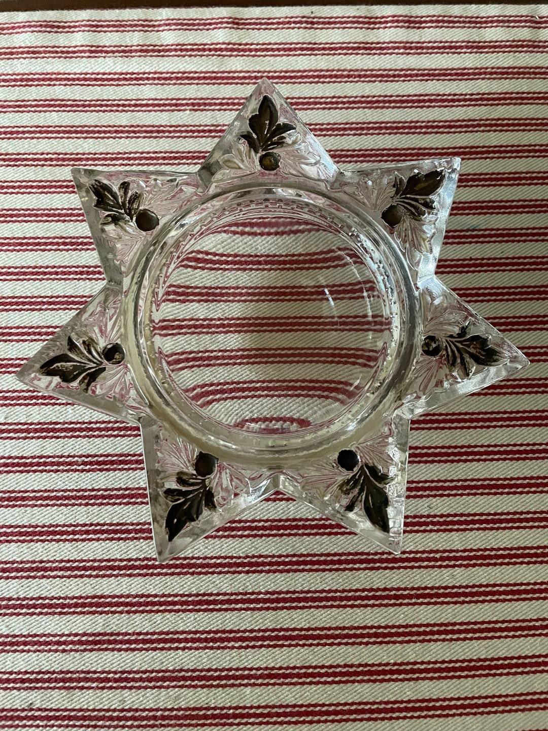 Antique Mourning Star. Goofus Glass 1920. Pretty and Unusual Glass Used ...