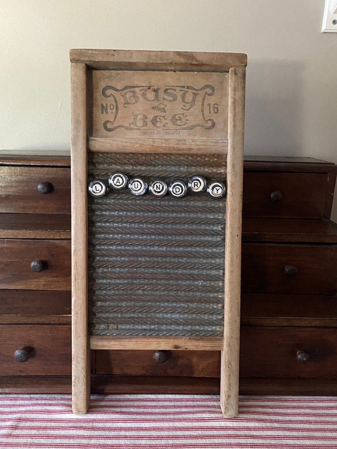 Vintage Washboard Repurposed to Authentic Laundry Room Decor. Removable ...