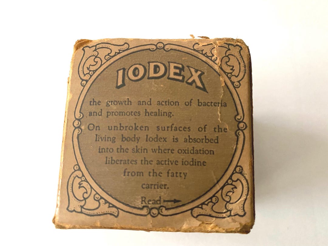 Antique Iodine Jar With Original Box, Label, and Lid. Empty and Clean ...
