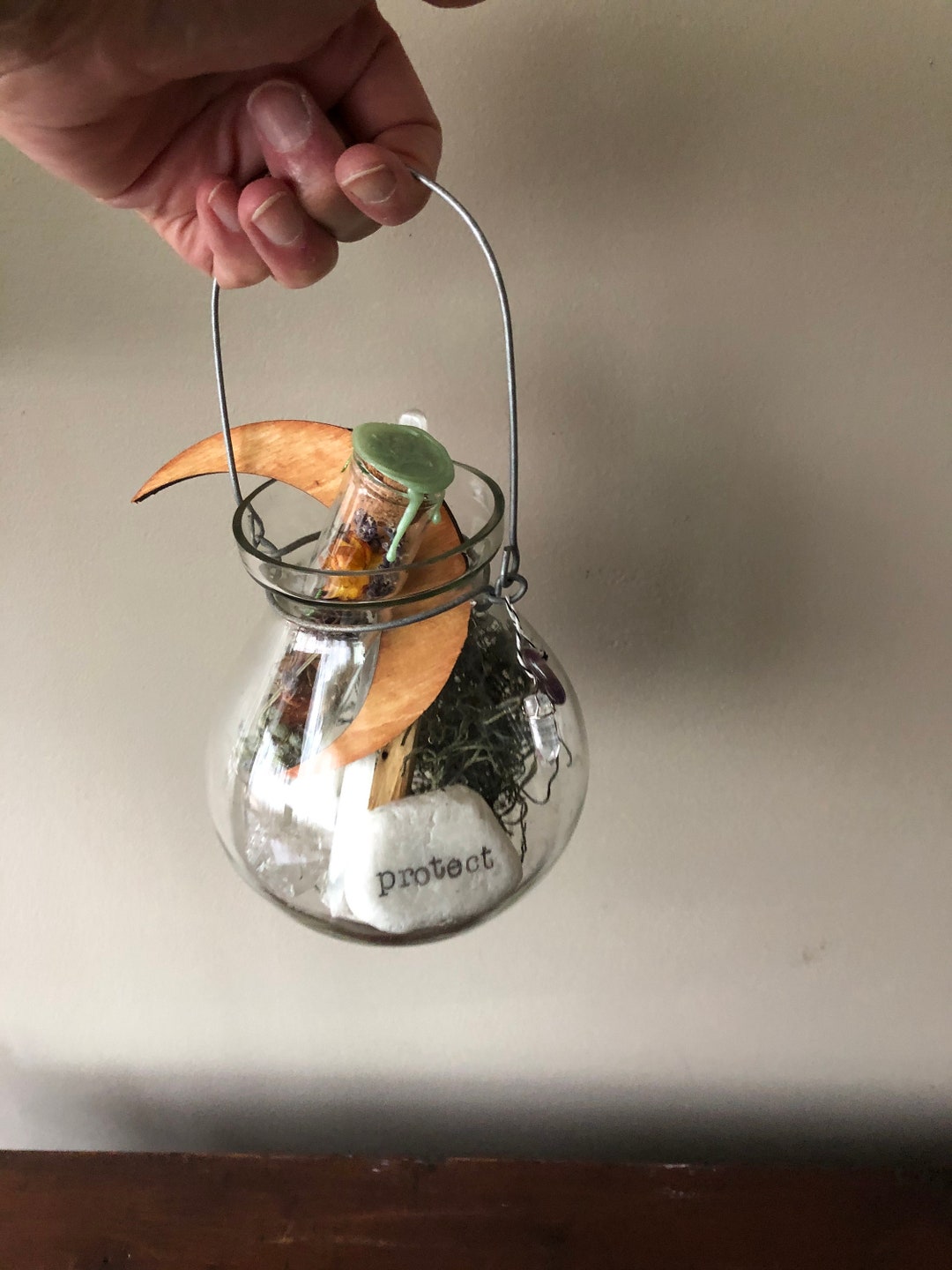 Protection Jar, Blessing Jar, Intention Jar, Home Decor. Peace and ...