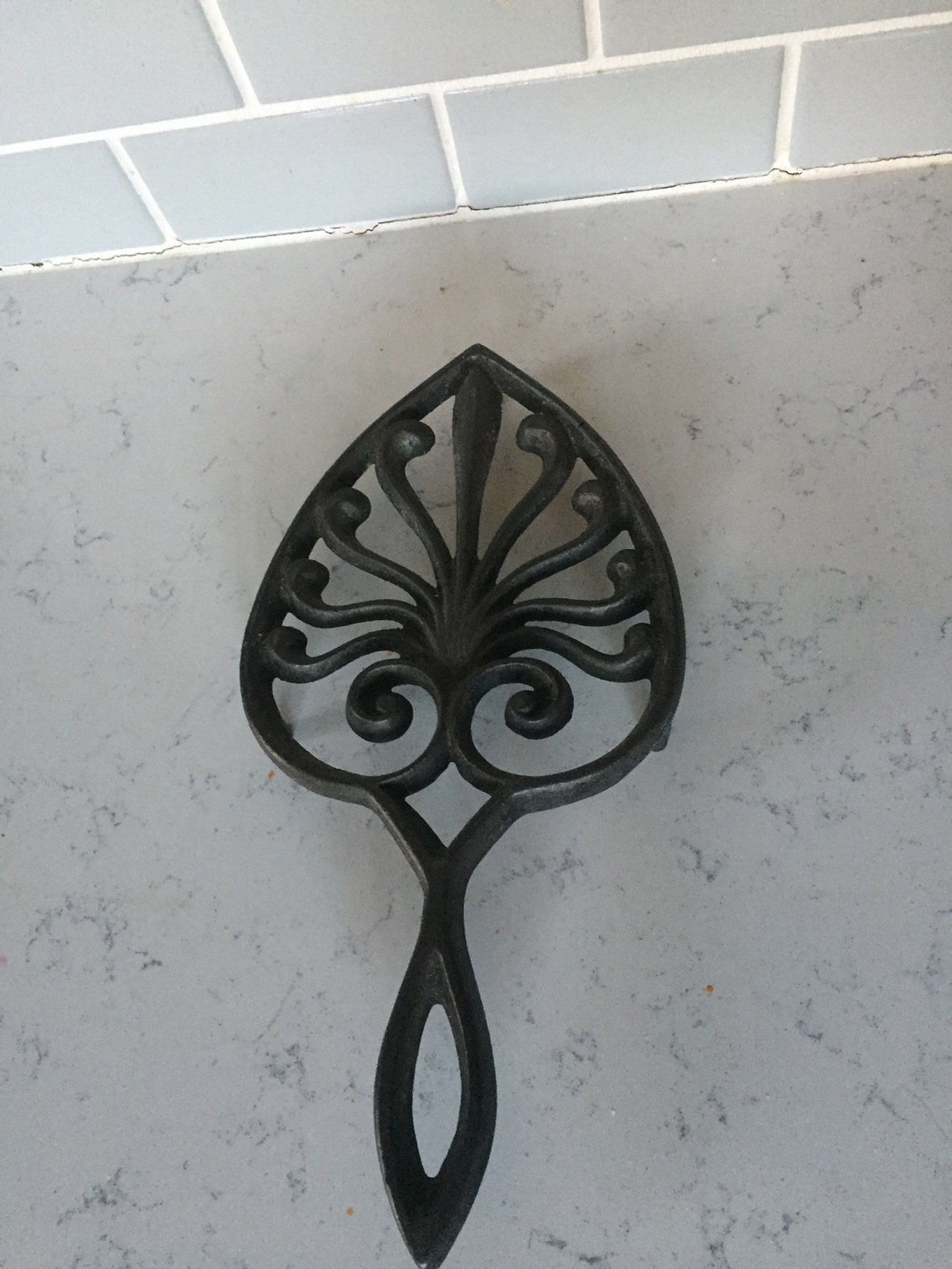 Vintage Trivet Black Cast Iron Protect Your Surfaces in - Etsy