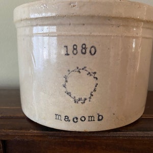 Antique Macomb Stoneware Crock. Hand Stamped With Macomb and a Little ...