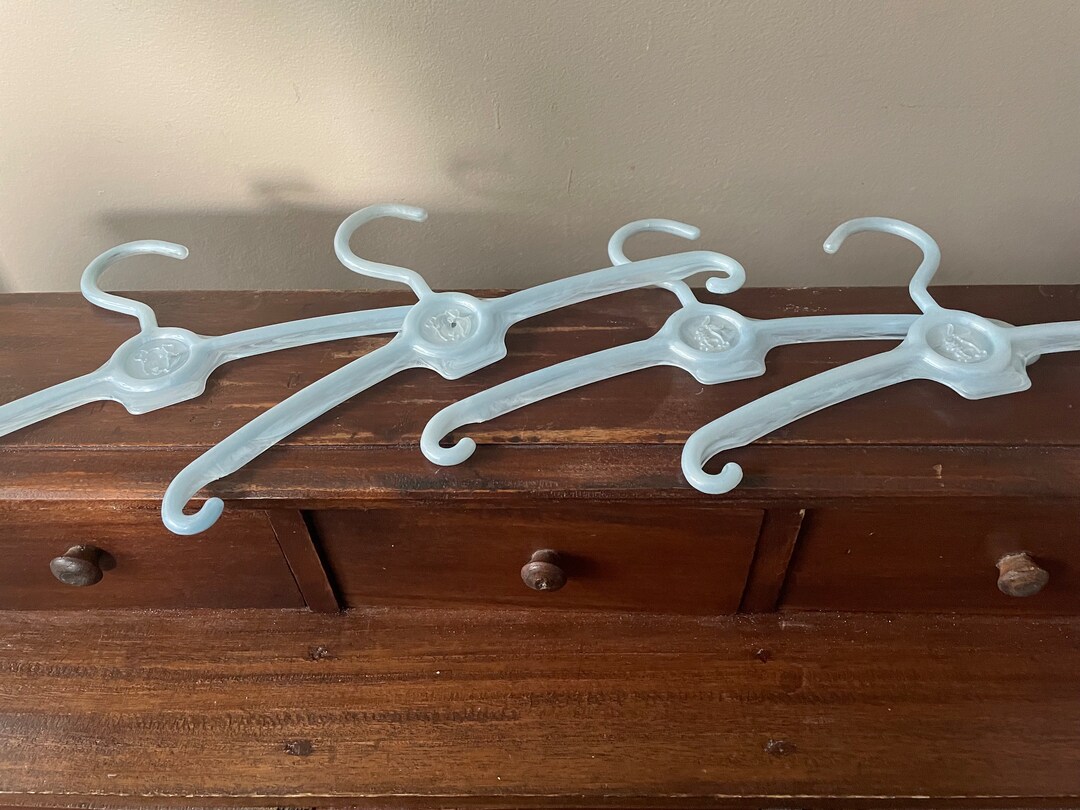 Vintage Baby Hangers, Cute Pastel Blue Nursery Colored Mini Hangers ...
