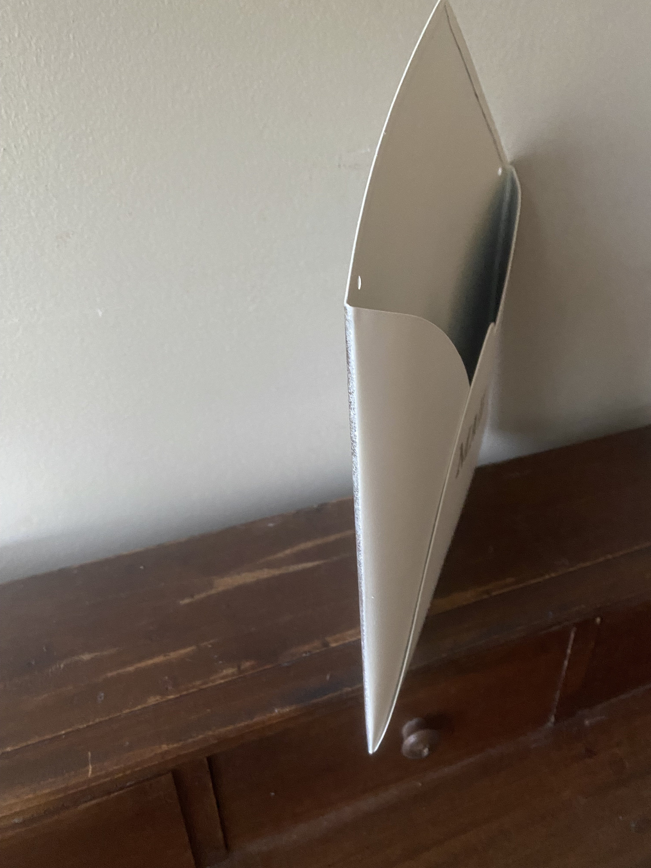 Small Wall Mount Mail Holder. Painted Metal Envelope Style Pocket to ...