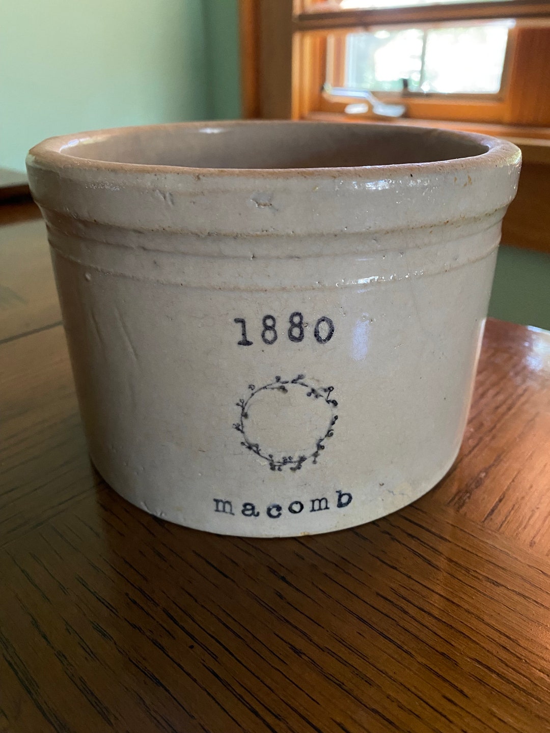 Antique Macomb Stoneware Crock. Hand Stamped With Macomb and a Little ...