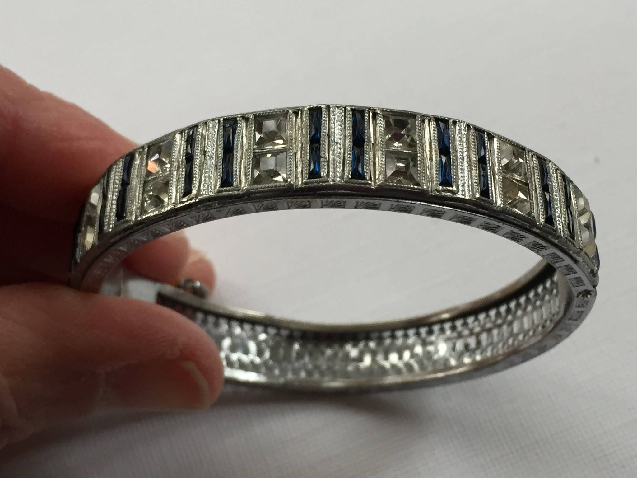 Antique Art Deco Bracelet. Allco. Flapper Style Rhinestone and - Etsy