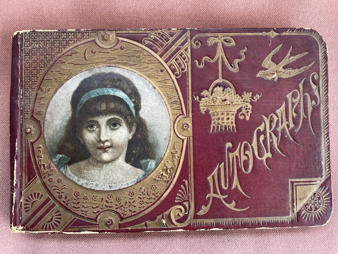 Antique Autograph Album. One Entry - Dec 25, 1889. Fragile Condition ...