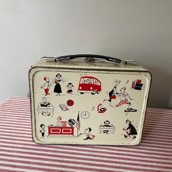 1950s Lunch Box - Etsy