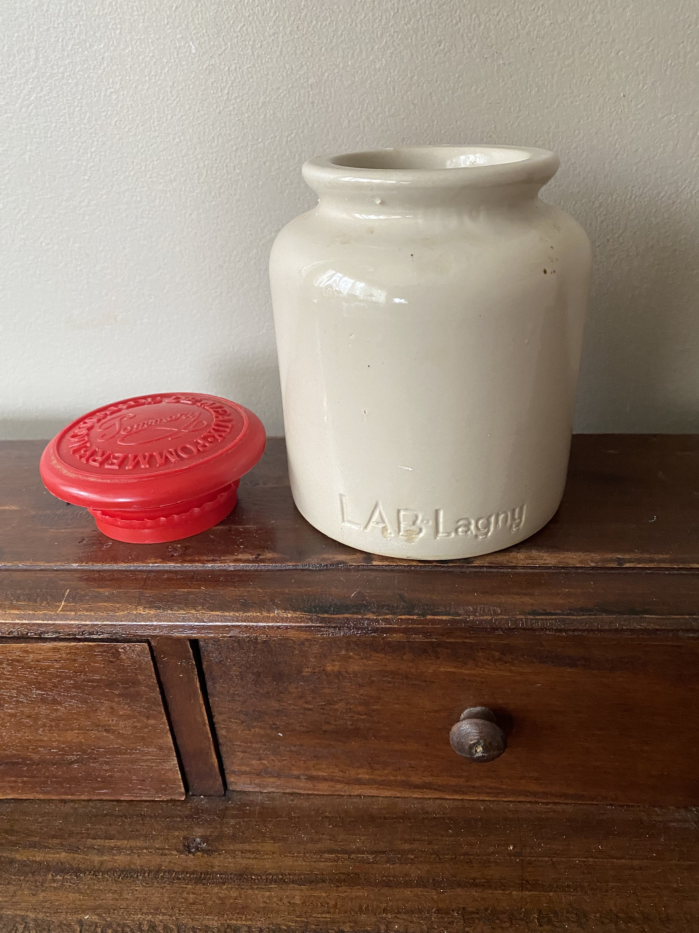 Vintage Ironstone Empty Stone Ground Mustard Crock. Reusable Clean and ...