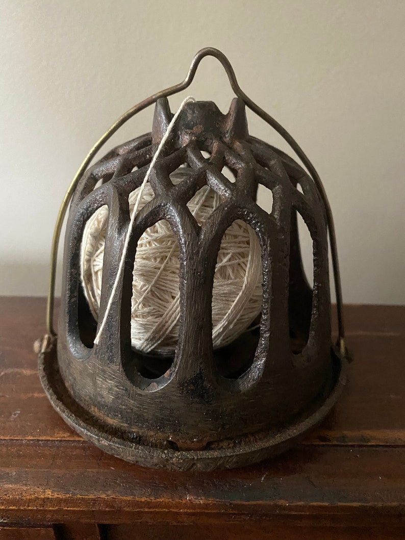 Antique Cast Iron String Holder, Beautiful and Useful Old Fashioned ...