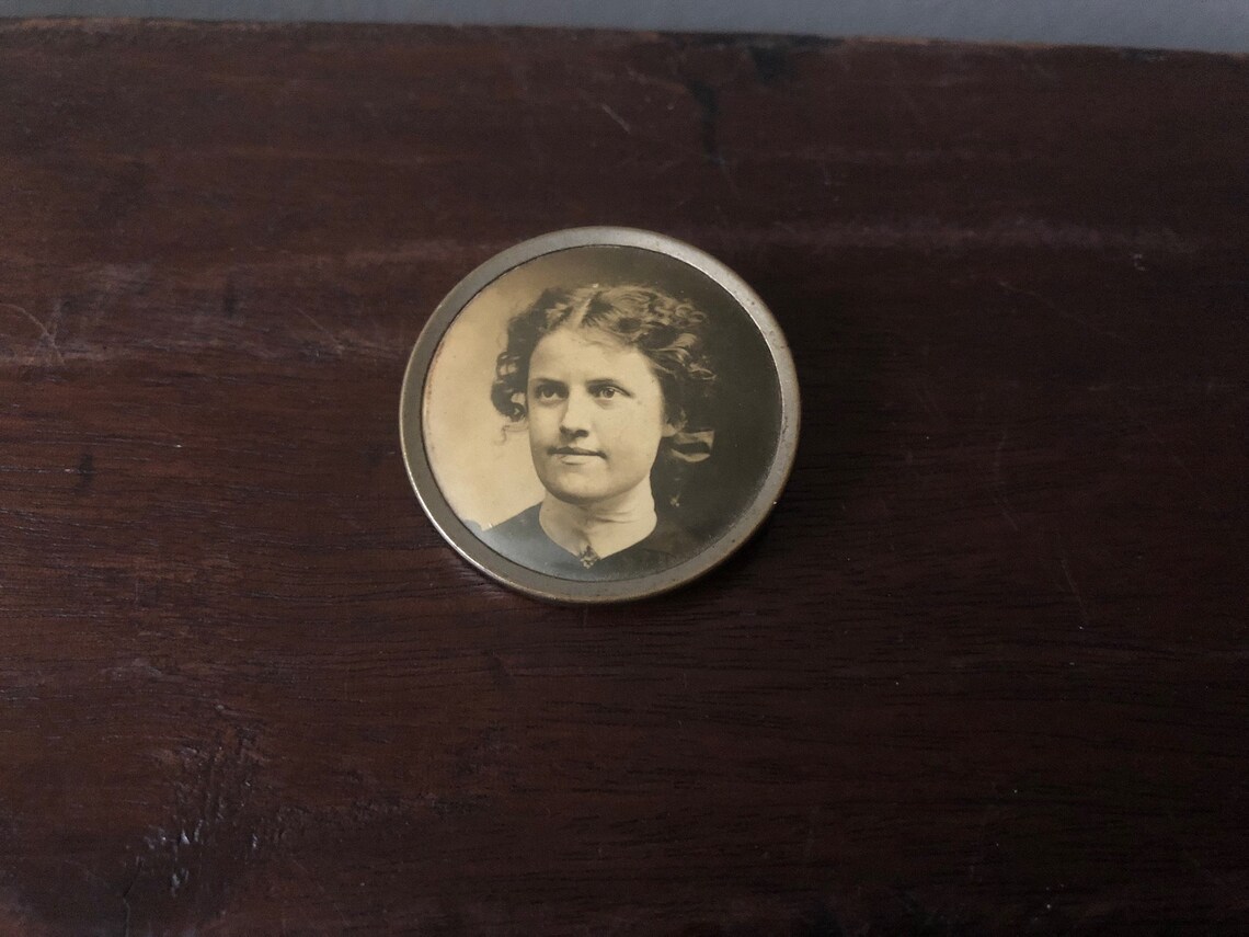 Antique Mourning Pin. Beautiful Woman Immortalized in Early - Etsy