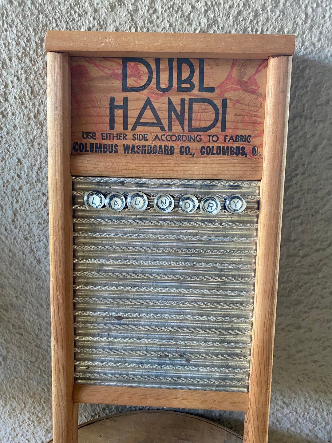 Vintage Washboard Repurposed to Authentic Laundry Room Decor. Removable ...