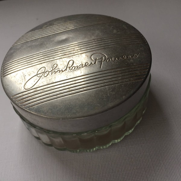 Vintage Powder Jar - Etsy