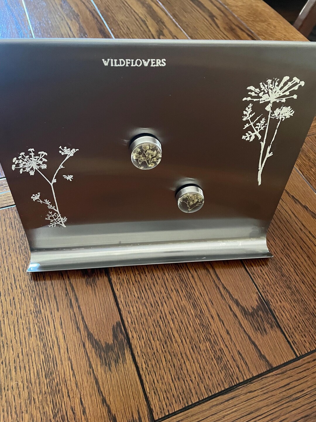 Mini Easel Magnet Board. Desk or Table Top Stainless Steel Stamped ...