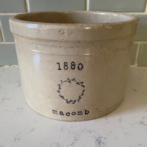 Antique Macomb Stoneware Crock. Hand Stamped With Macomb and a Little ...