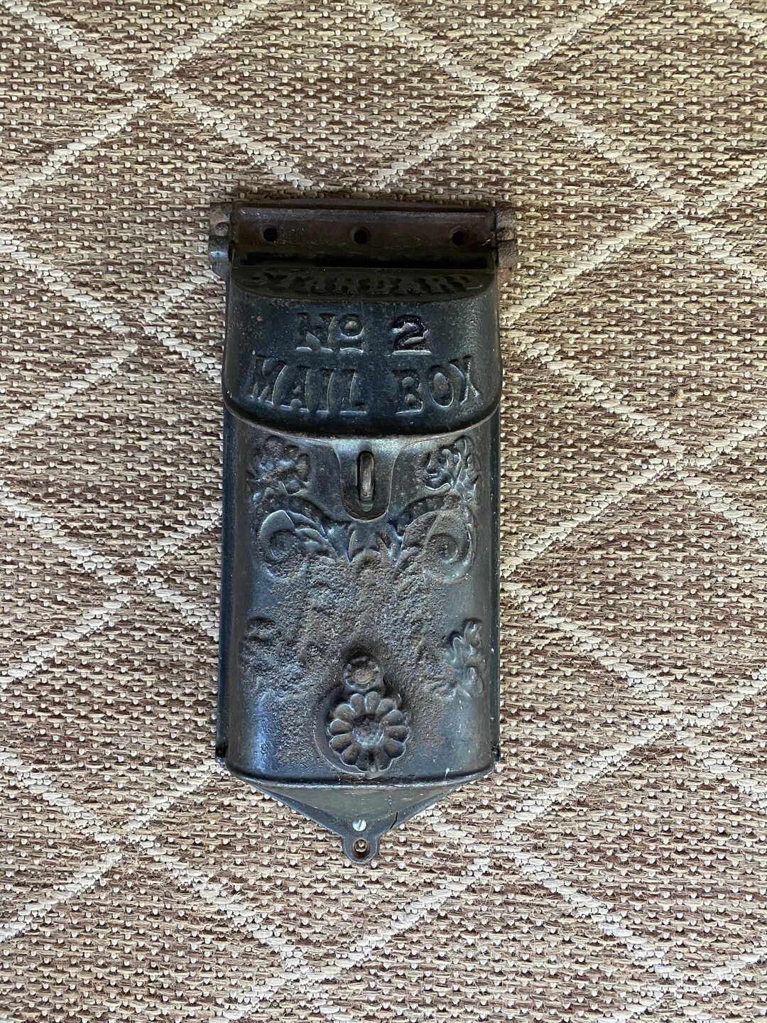 Antique Cast Iron Mail Box. Ornate, Authentic, and Heavy. Standard No ...