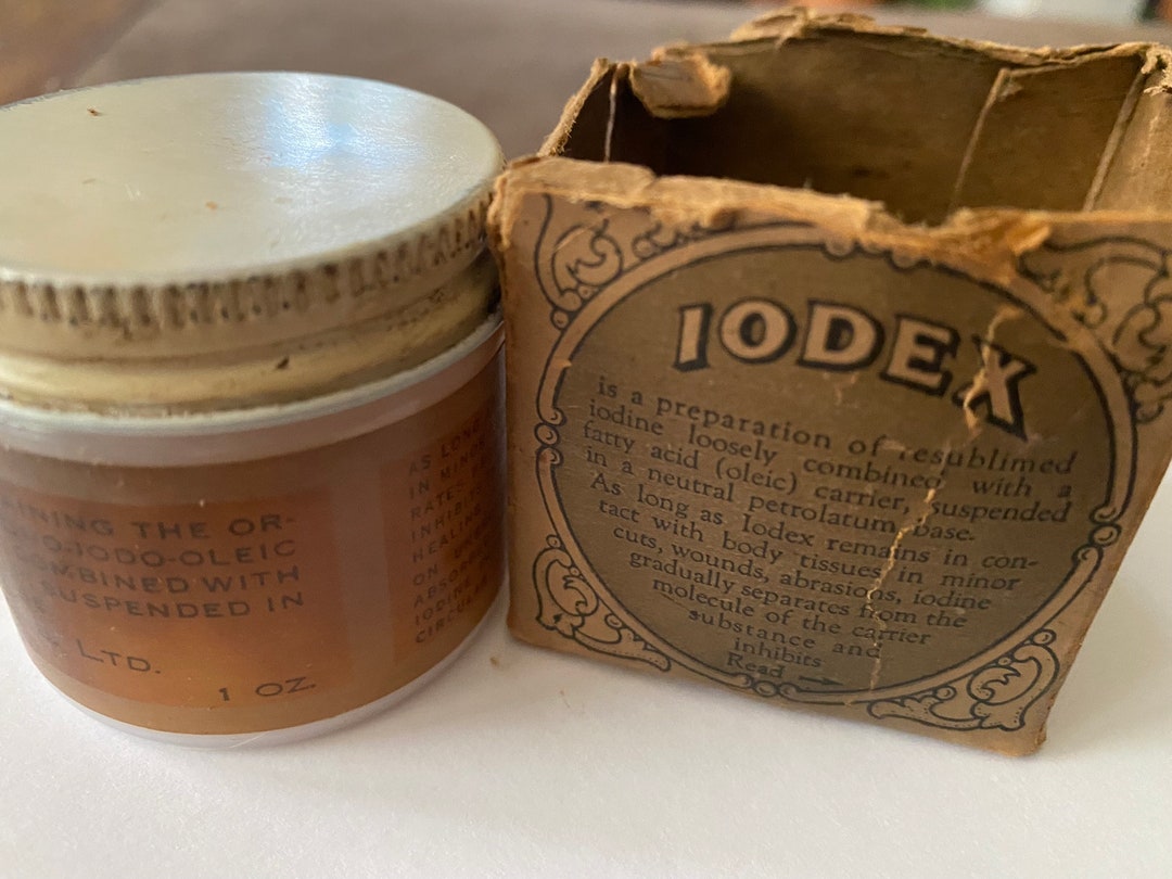 Antique Iodine Jar With Original Box, Label, and Lid. Empty and Clean ...