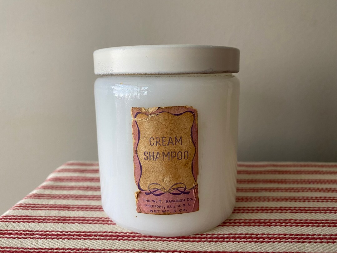 Antique Cream Shampoo Jar With Original Label and Lid. Old Time Milk ...